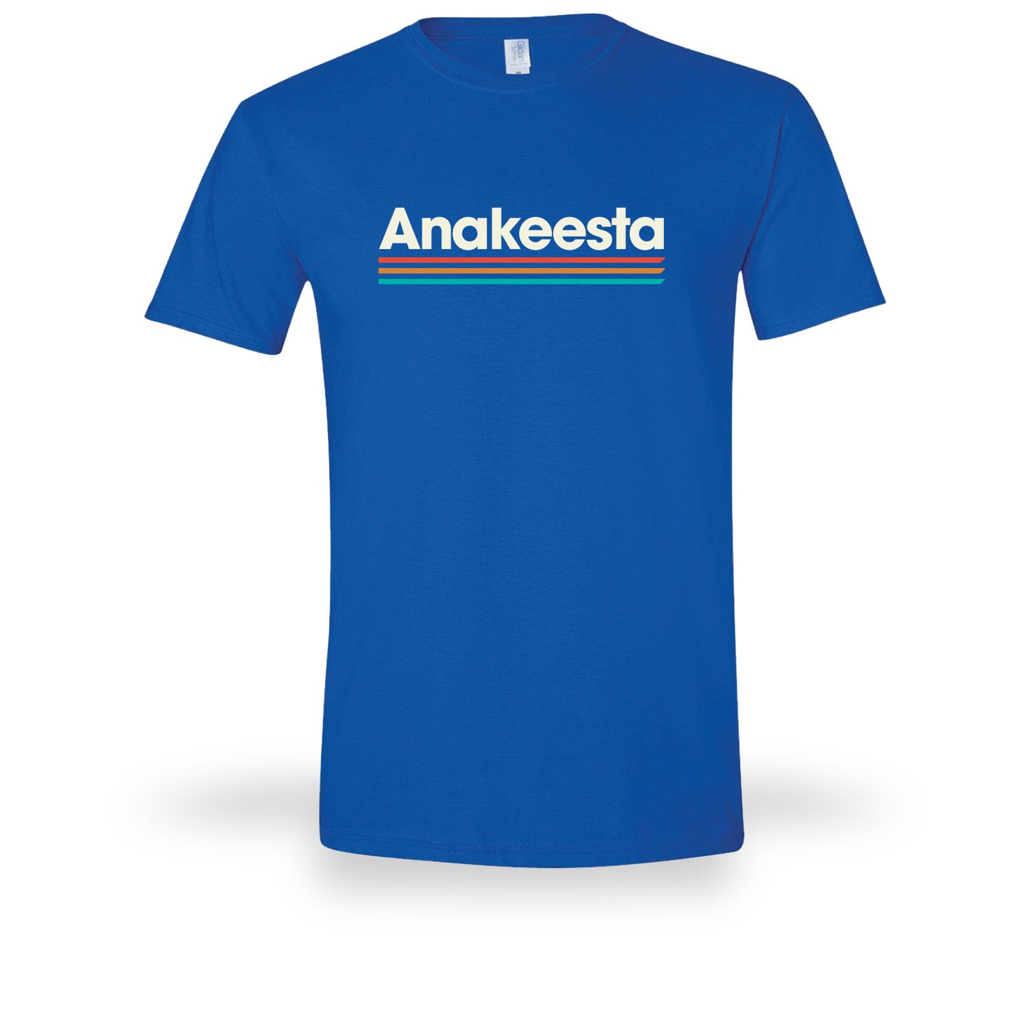 Retro Logo Tee Royal – Anakeesta