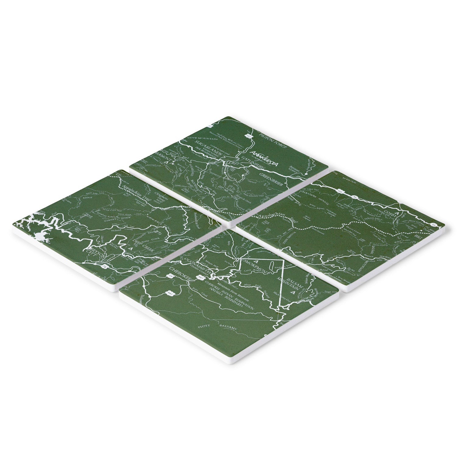Line Map Coaster Set 4Pk – Anakeesta